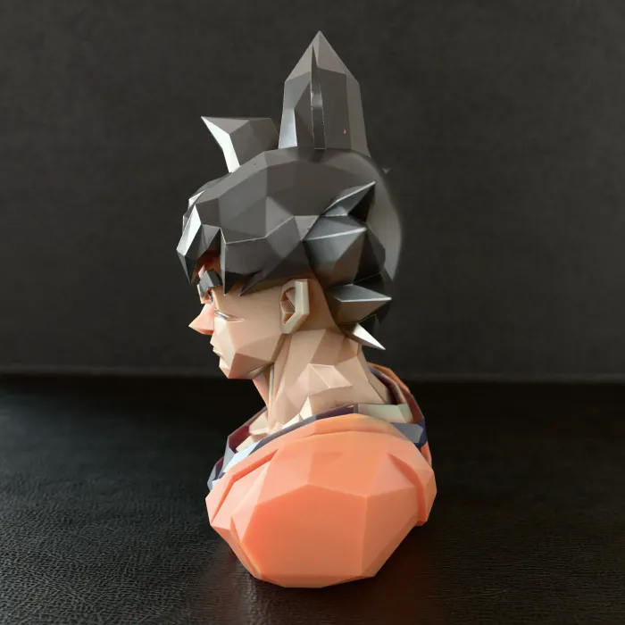 3D Printer Files | 3MF File | Goku Bust Low Poly Dragon Ball Fan Art ...