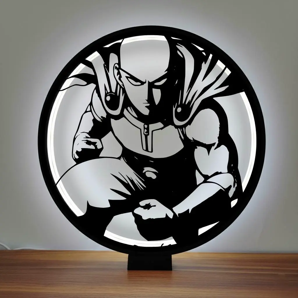Lighting & Lamps STL Download - 👊💡 SAITAMA ONE PUNCH MAN RING LAMPby ...