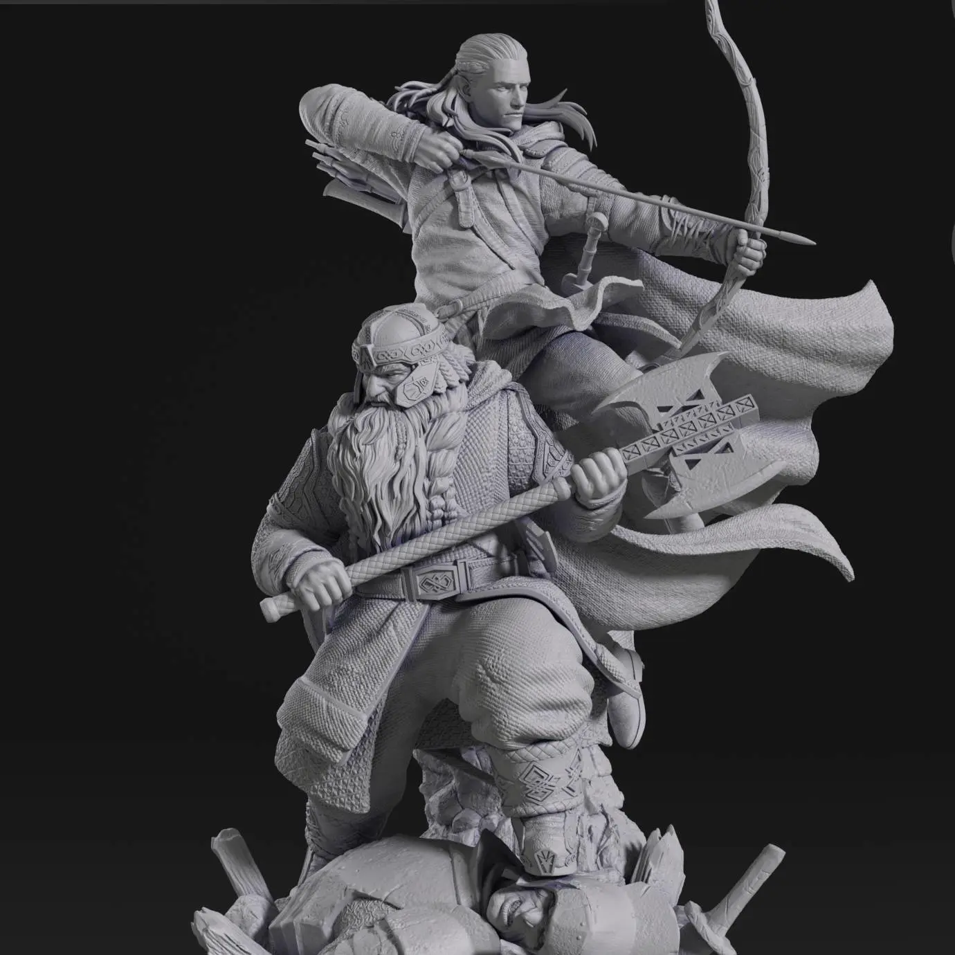 3D Printer Files | 3MF File | Légolas Gimli | Creality Cloud