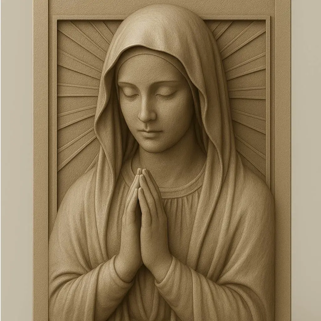 3D Printer Files | 3MF File | “Faith Card – Mary Praying Edition ...