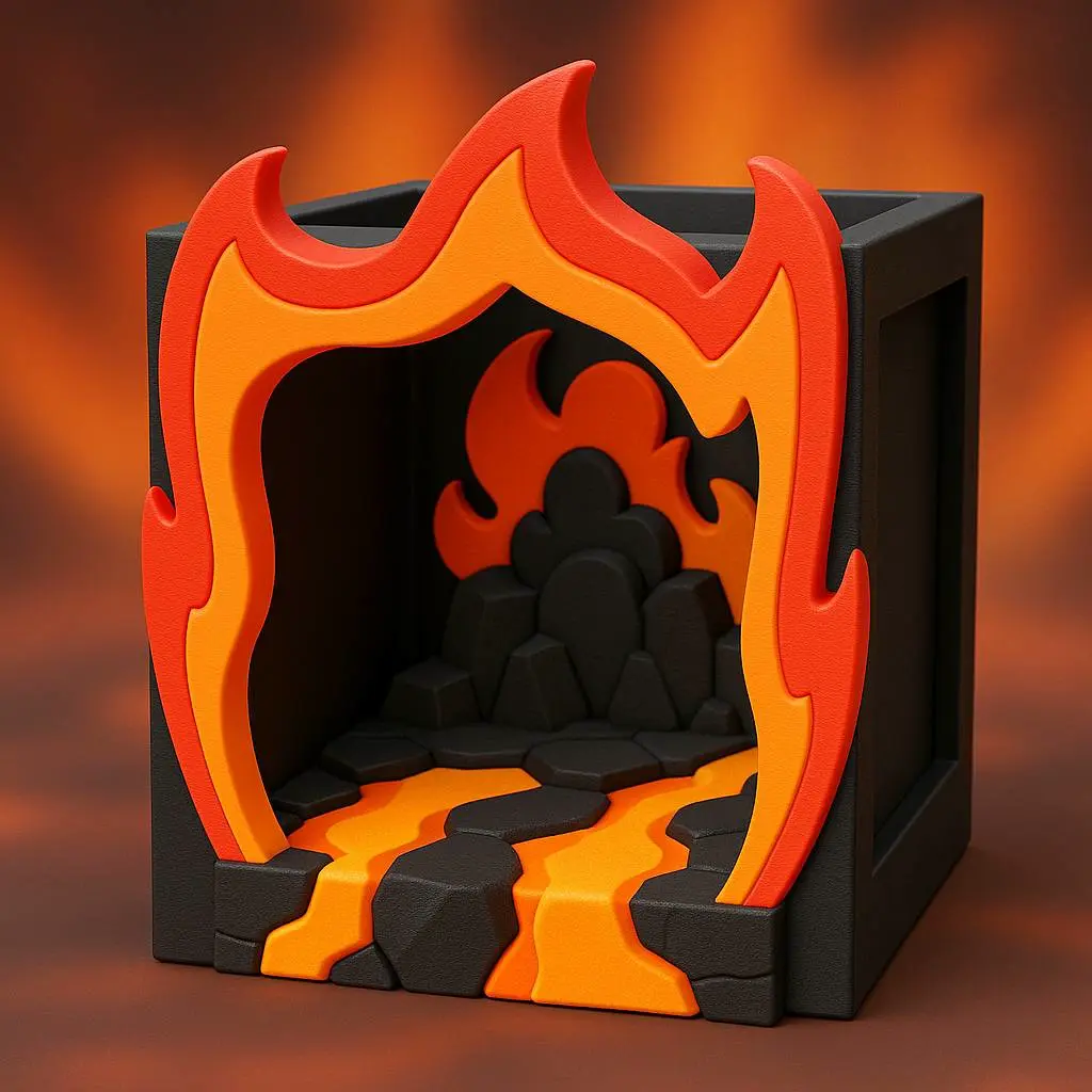 Miniature Games & Accessories STL Download - Flame Display Boxby Meta ...