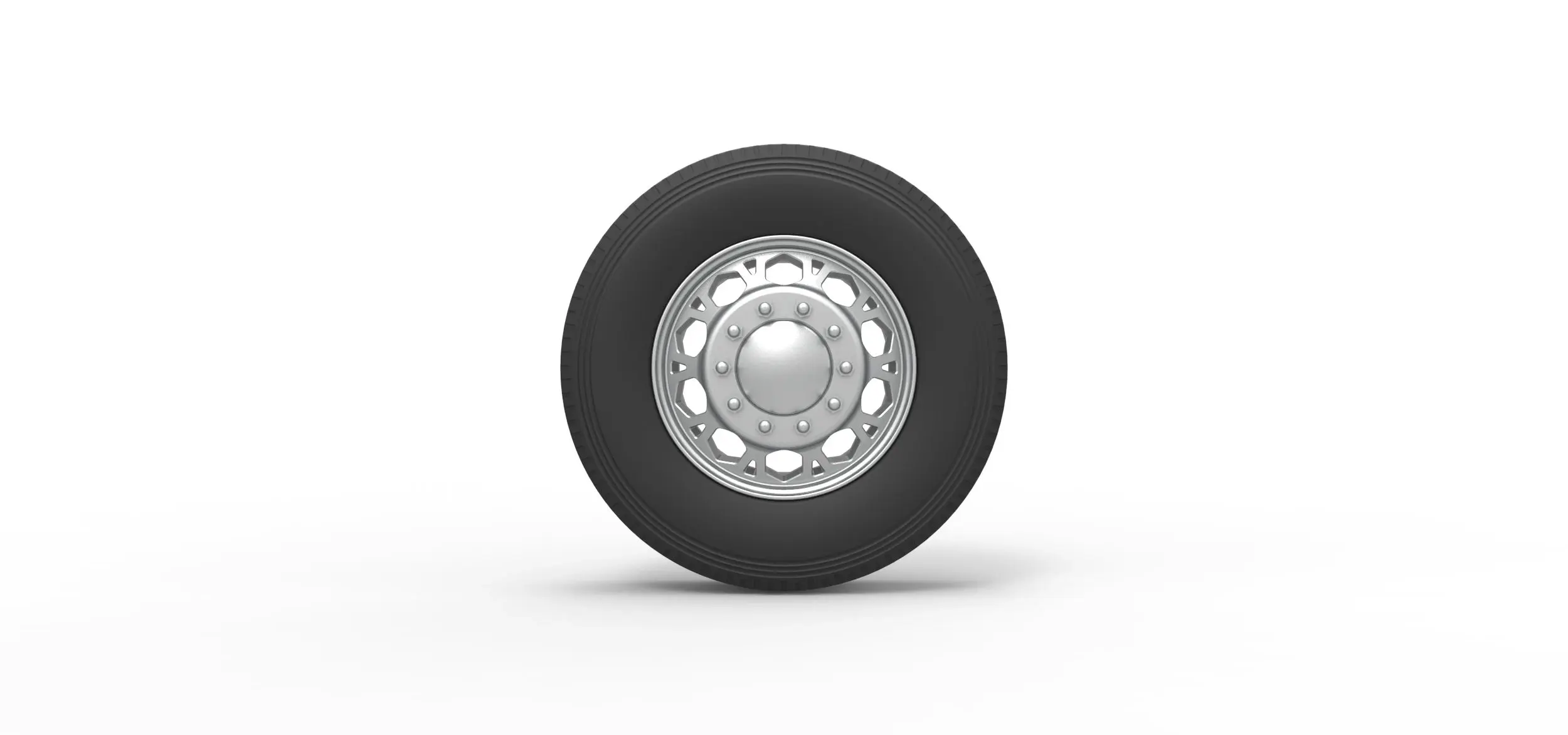 Vehicles & Machinery STL Download - Front custom wheel of semi truck ...