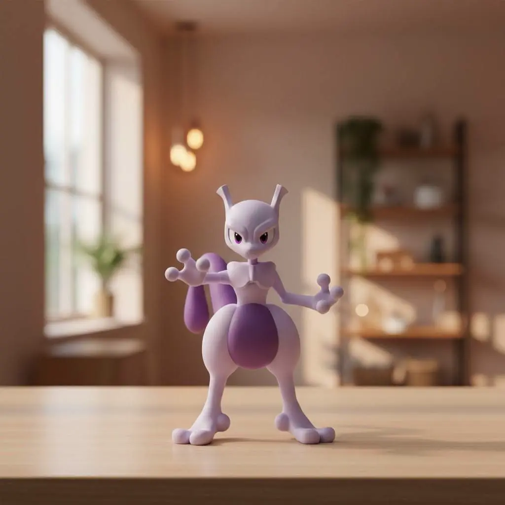 3D Printer Files | 3MF File | Mewtwo Legendary Pokémon 3D Print Model ...