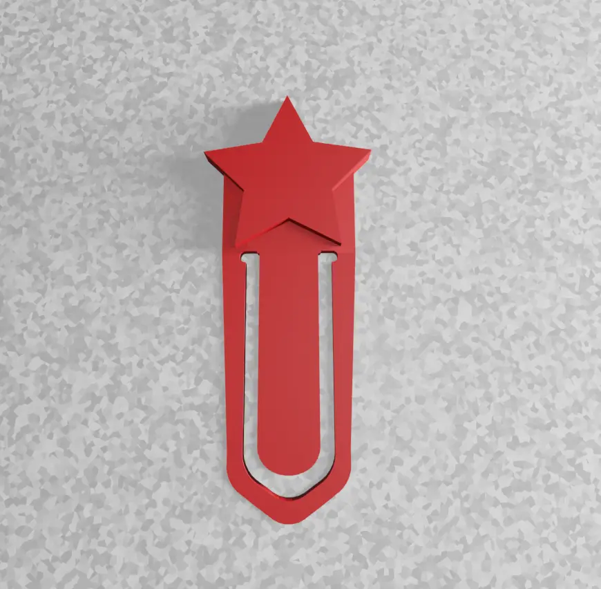 Stationery & Learning Tools STL Download - Star Paper Clip Shortby ...