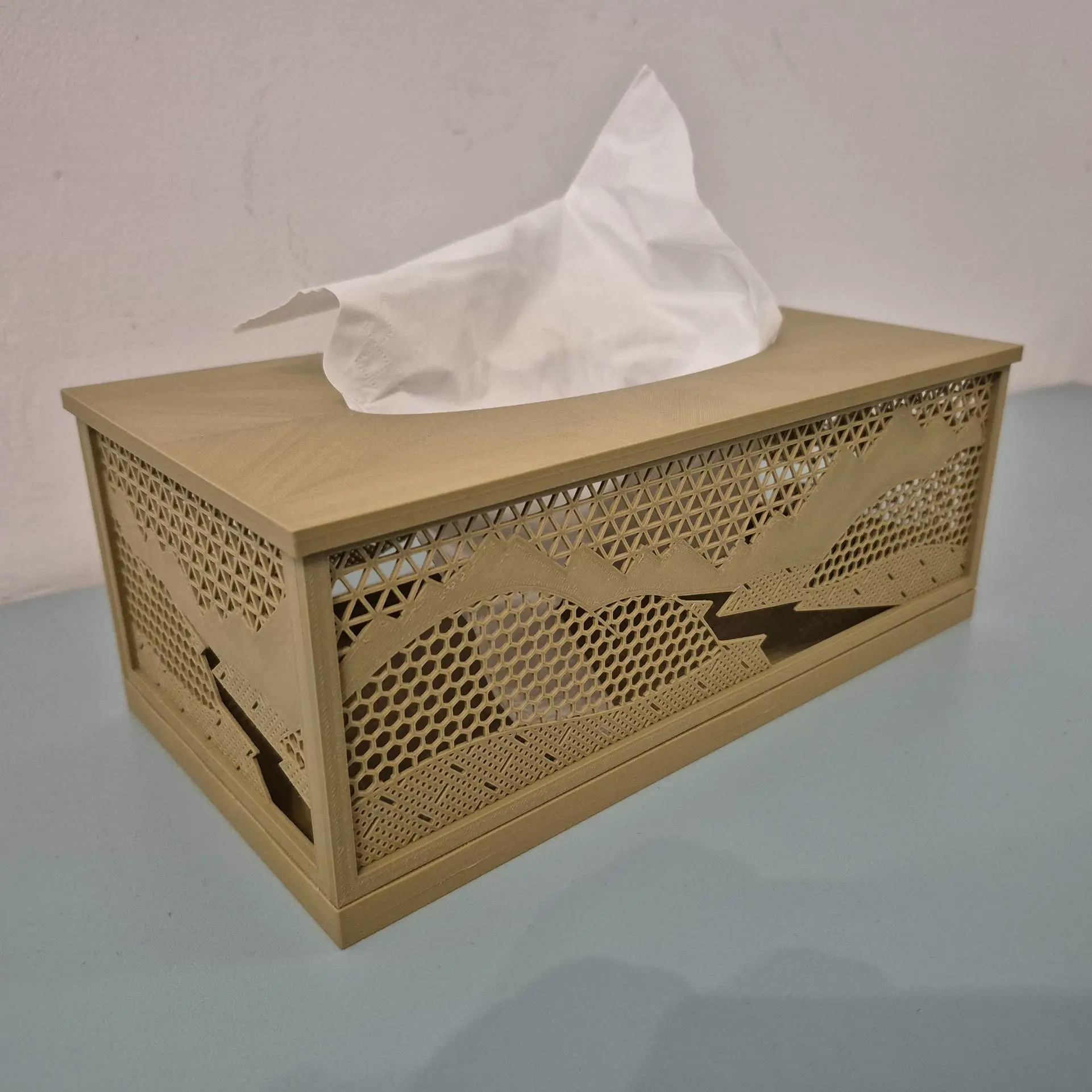 3D Printer Files | 3MF File | Tissue box with kumiko landscape screen | Creality Cloud