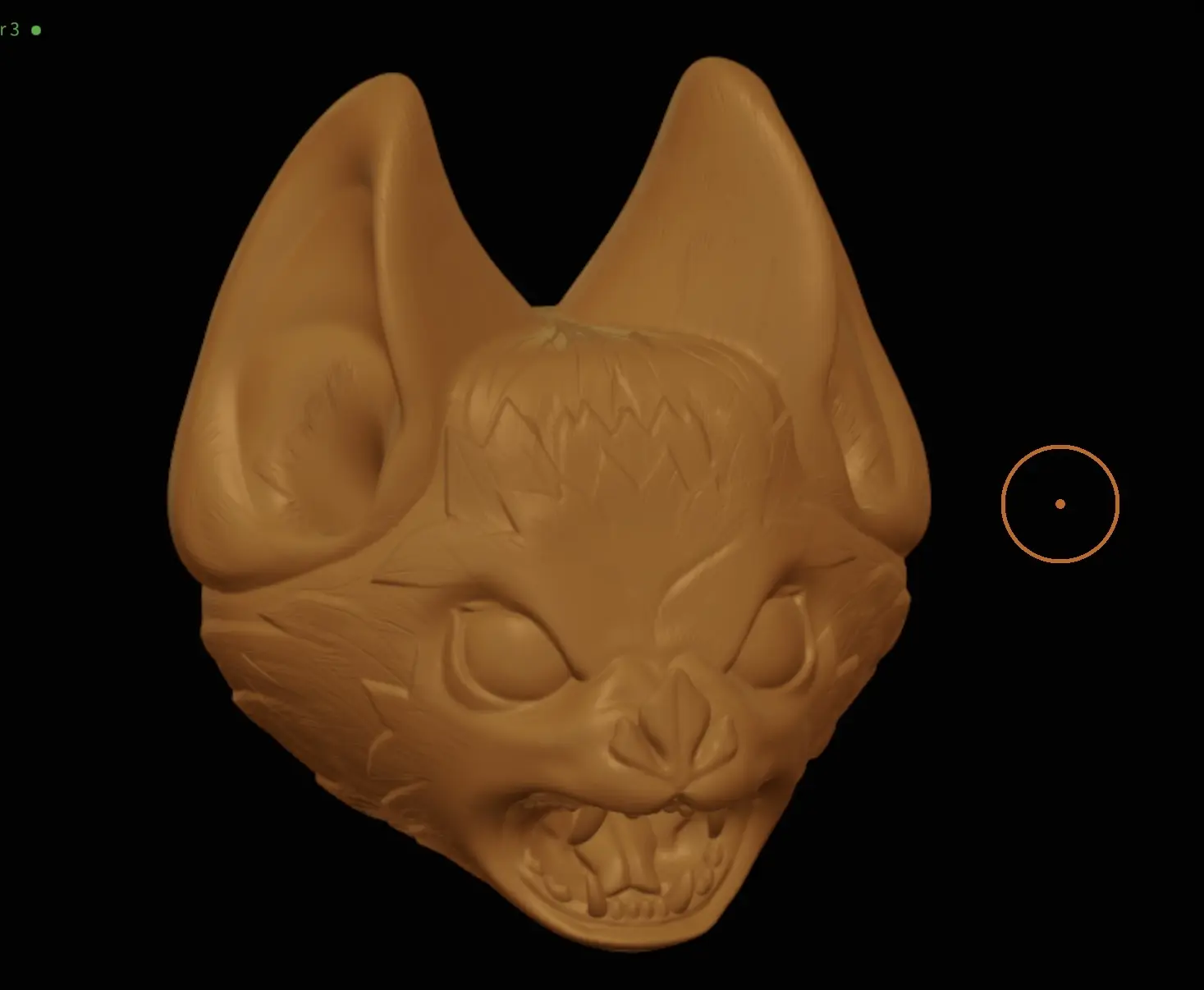 Digital Art STL Download - Bat Head Medallionby R4T