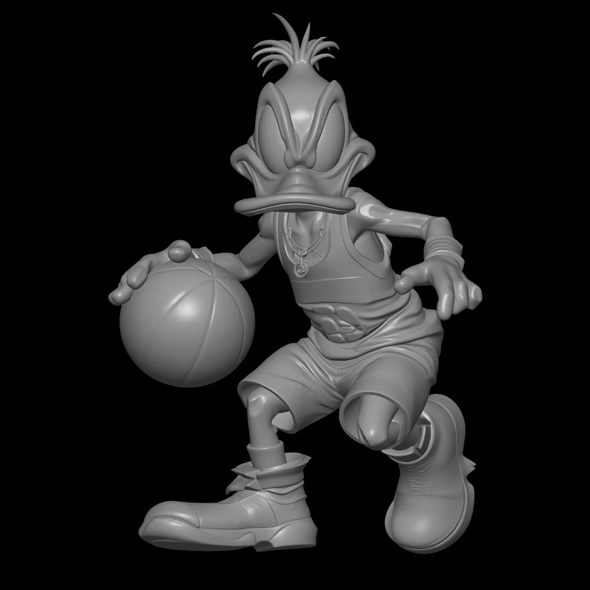 Characters & Creatures STL Download - Daffy Duck basketballerby BiLeN ...