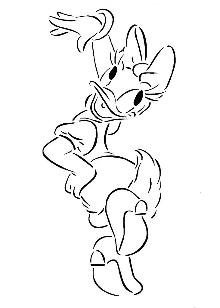 Free Other STL Download - Daisy Duck stencilby SMT_M 🦊