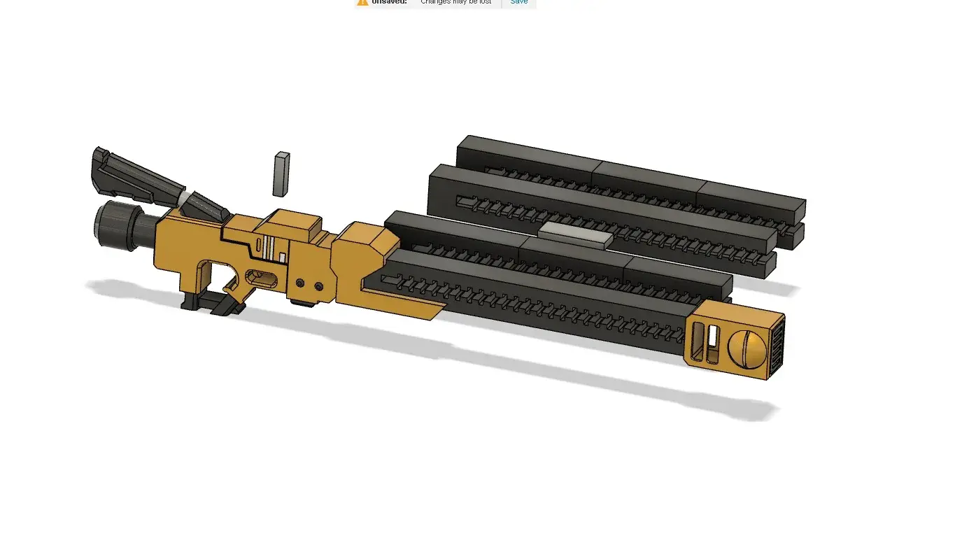 3D Printer Files | 3MF File | Rail Tau Wargear Warhammer | Creality Cloud