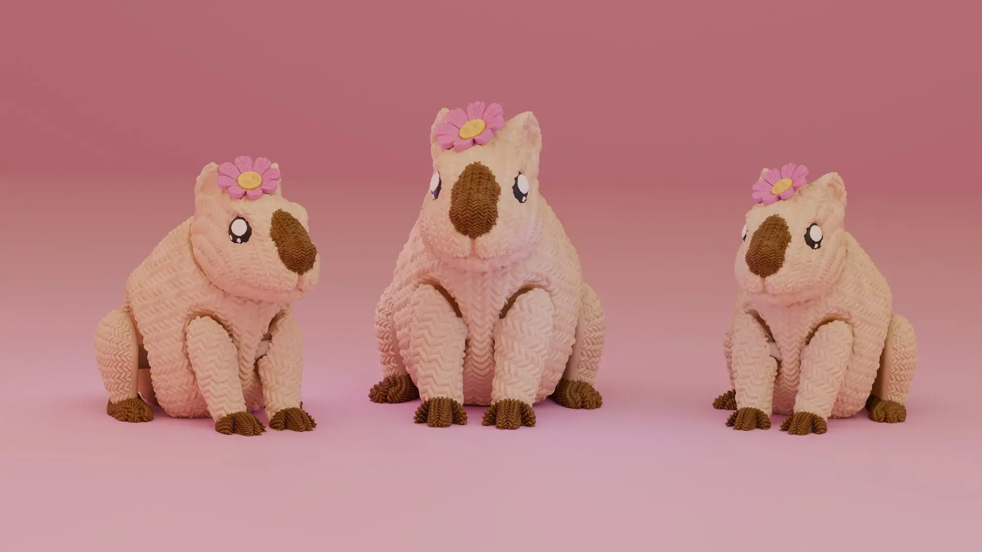 3D Printer Files | 3MF File | Crochet articulated Capybara | Creality Cloud