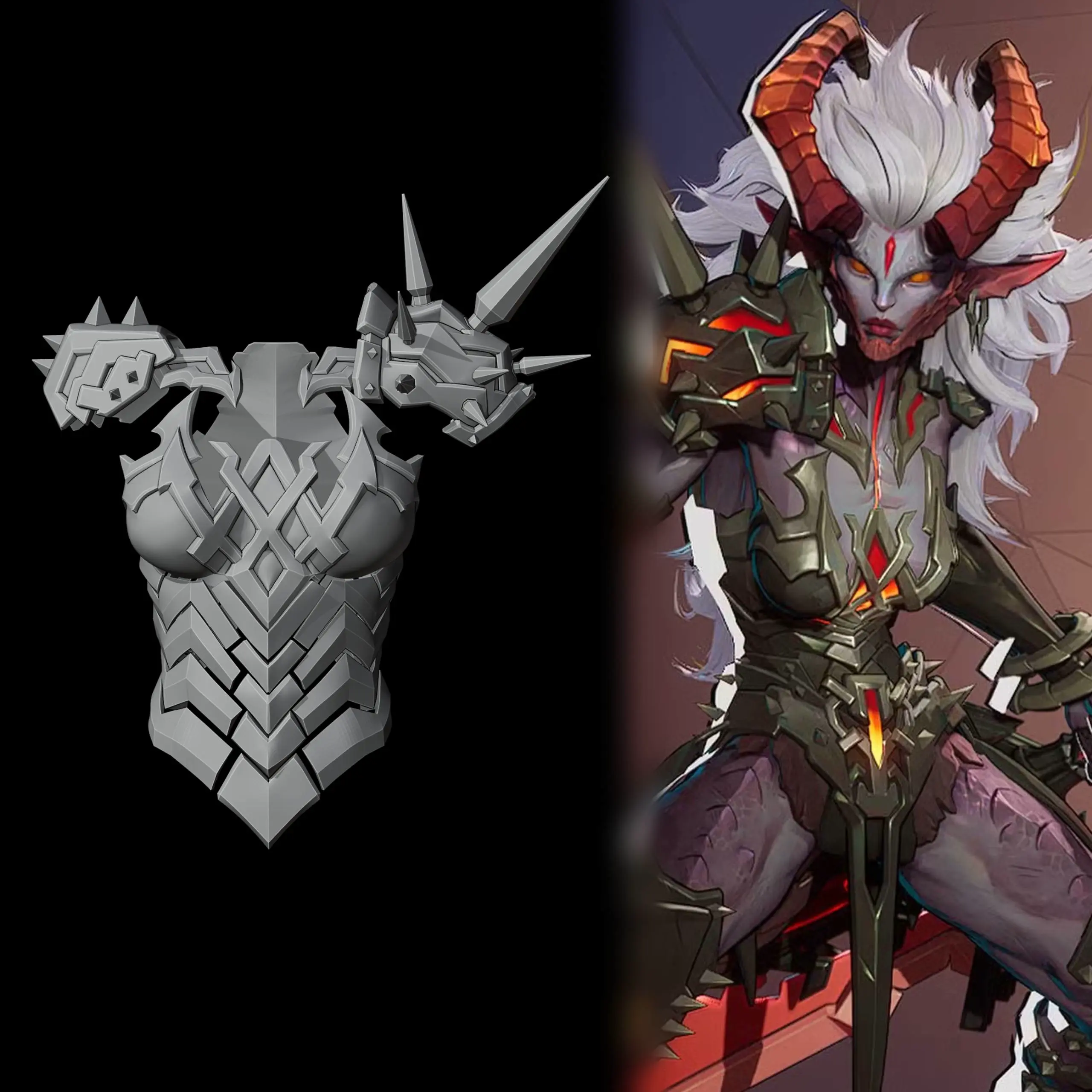 Cosplay STL Download - Magik Darkchylde - Torso Armor - Marvel Rivals ...