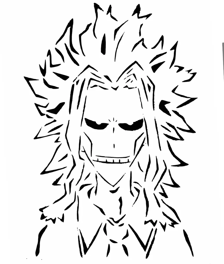 Free Digital Art STL Download - All Might stencil 2by SMT_M 🦊