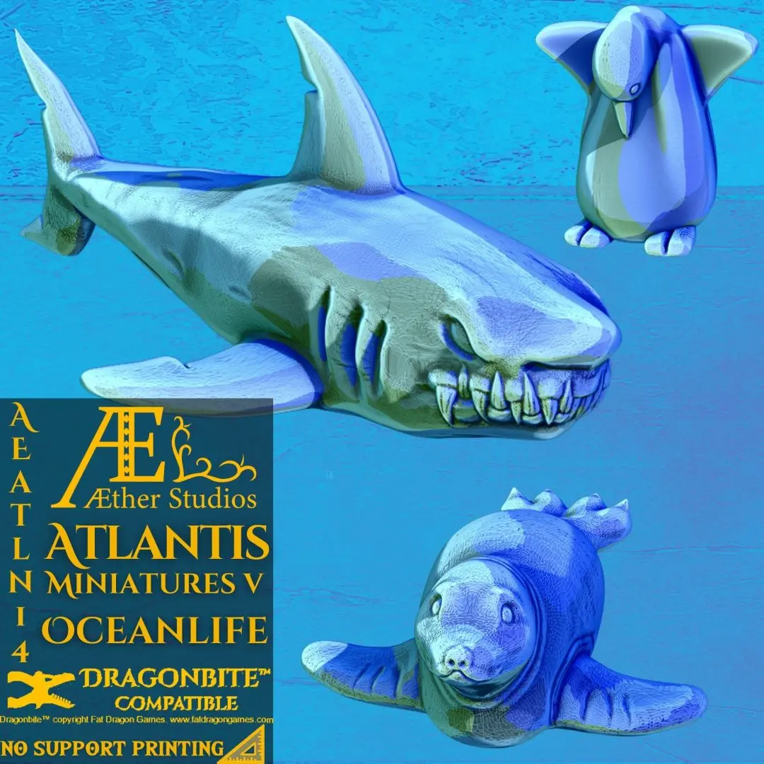 Miniatures STL Download - AEATLN14 - Atlantis Miniatures V Ocean Lifeby ...