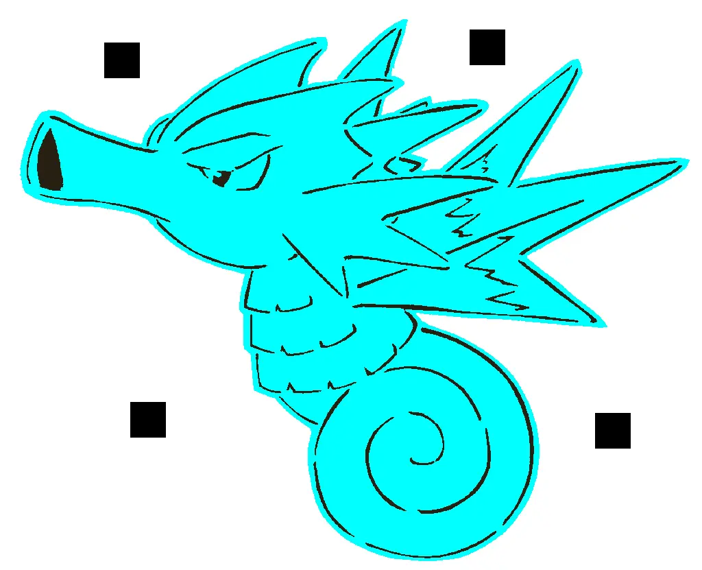 117 Seadra stencil + 2D | 3D models download | Creality Cloud