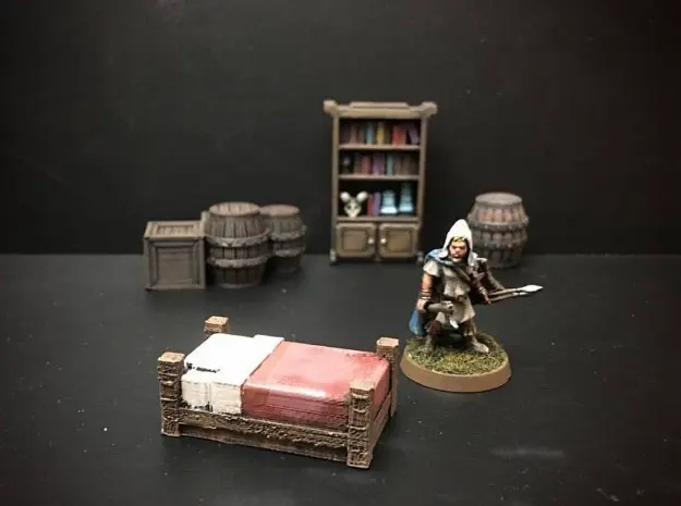 Free Other STL Download - Delving Decor: Inn Bed (28mm/Heroic scale)by ...