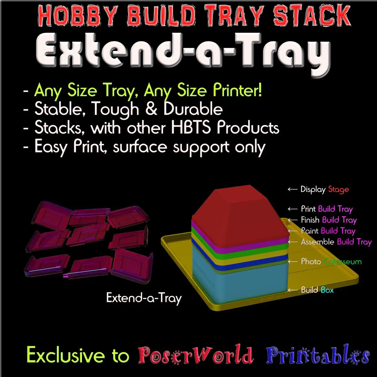 Free Other STL Download - Hobby Build Extend-A-Tray Any size tray, any ...
