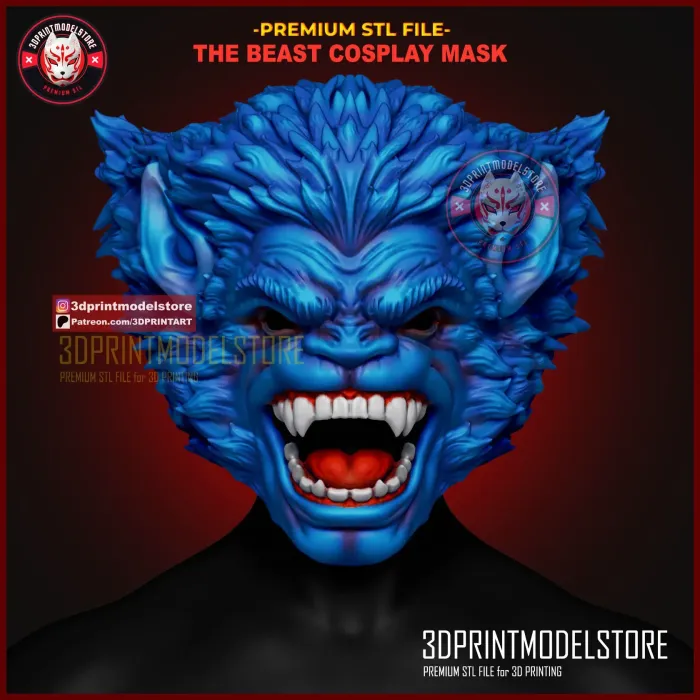 Cosplay STL Download - The Beast Mask - Marvel Cosplay Halloween ...