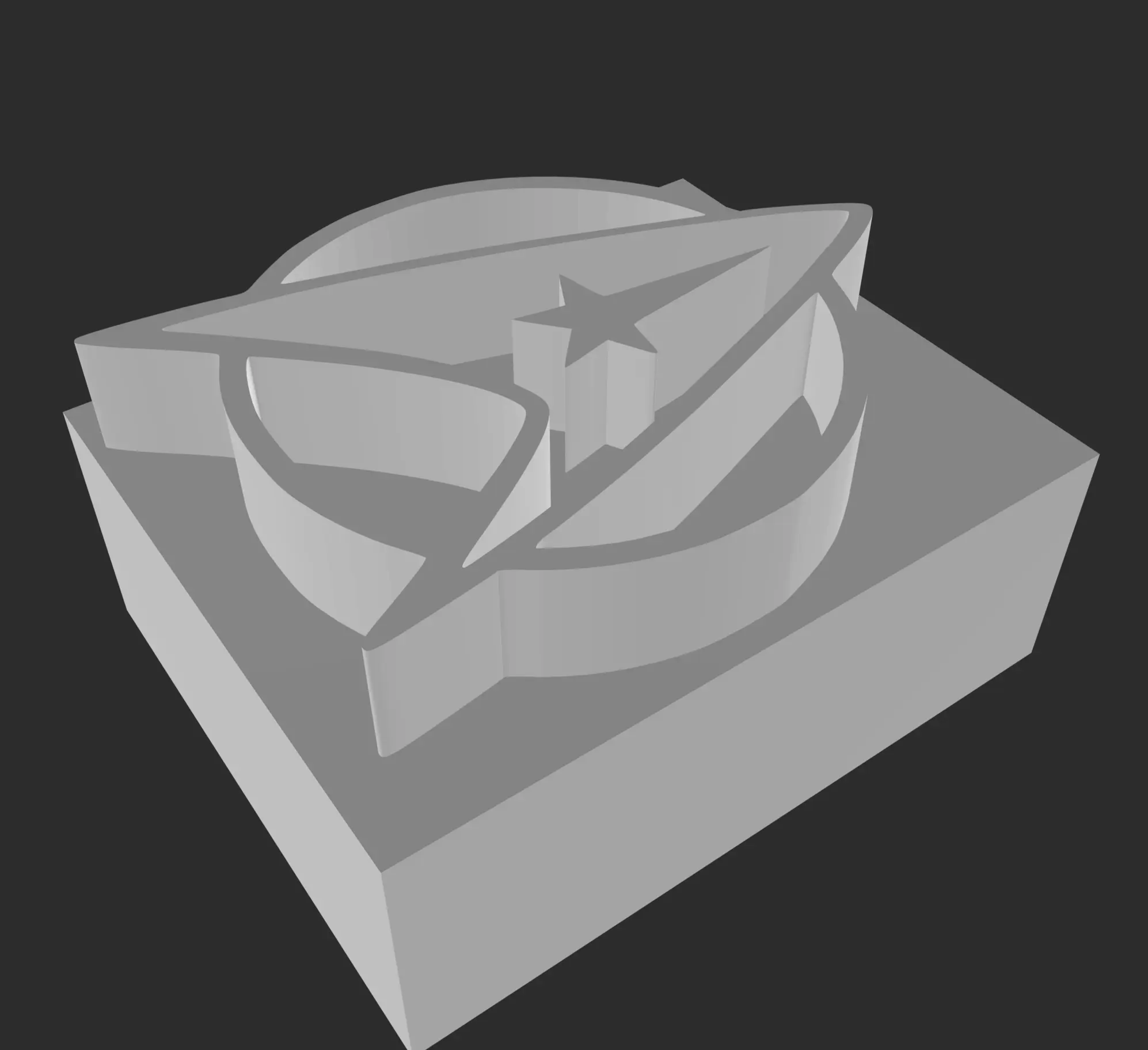 Free Badges & Coins STL Download - Star Trek Logoby NilsMatthias