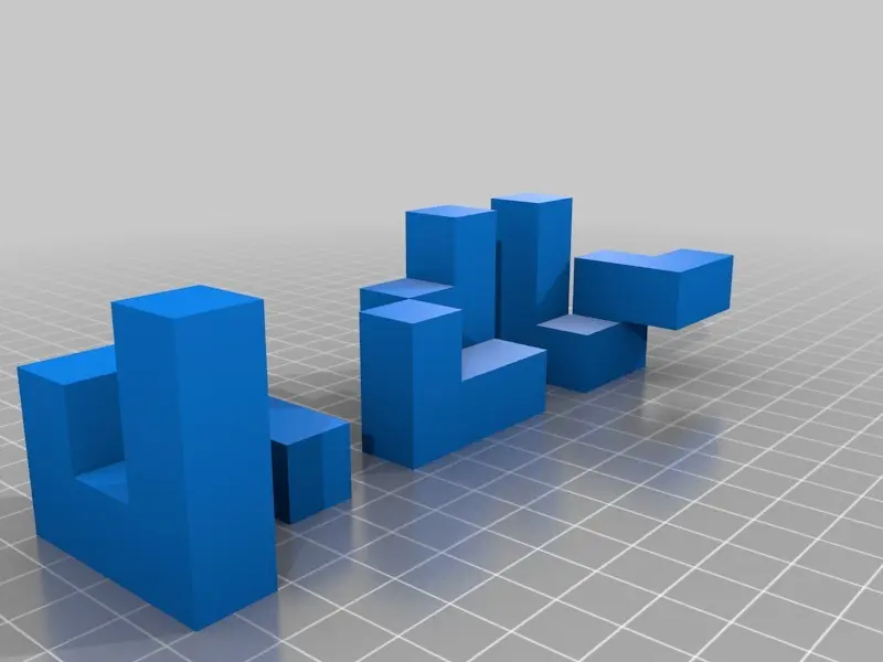 Free Board Games & Card Games STL Download - More 3 Piece Cube Puzzles ...