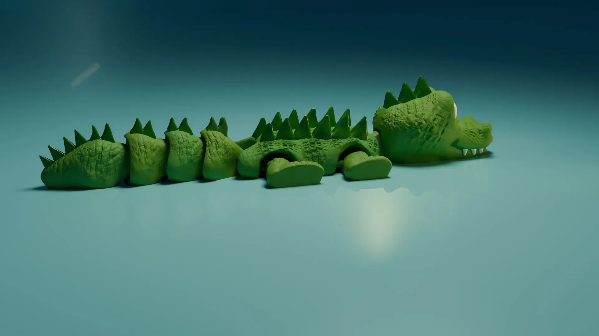 Sculptures & Artworks STL Download - Articulated Croco painted 3mfby ...