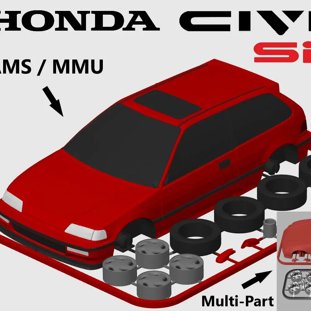 3D Printer Files | 3MF File | Honda Civic EF SI (EF9) Kit Card ...