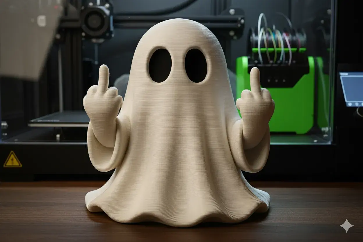 Home Decorations & Ornaments STL Download - GHOST MIDDLE FINGER ...