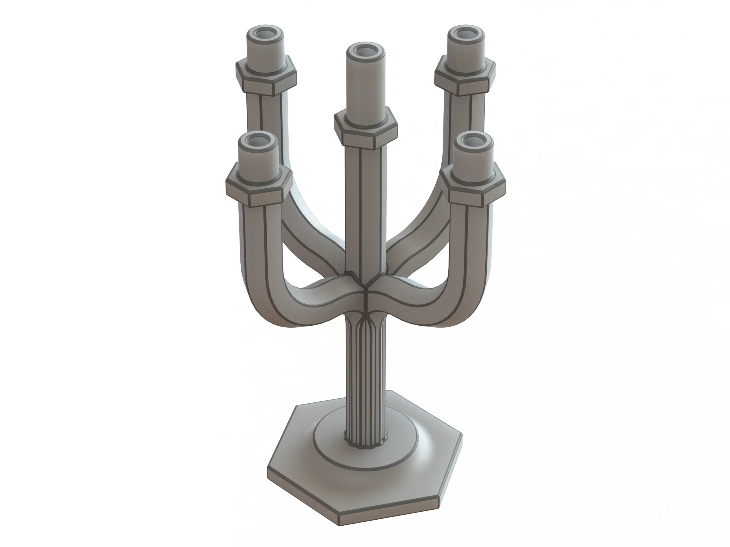 Home Decorations & Ornaments STL Download - Hexagonal Candle Tree ...