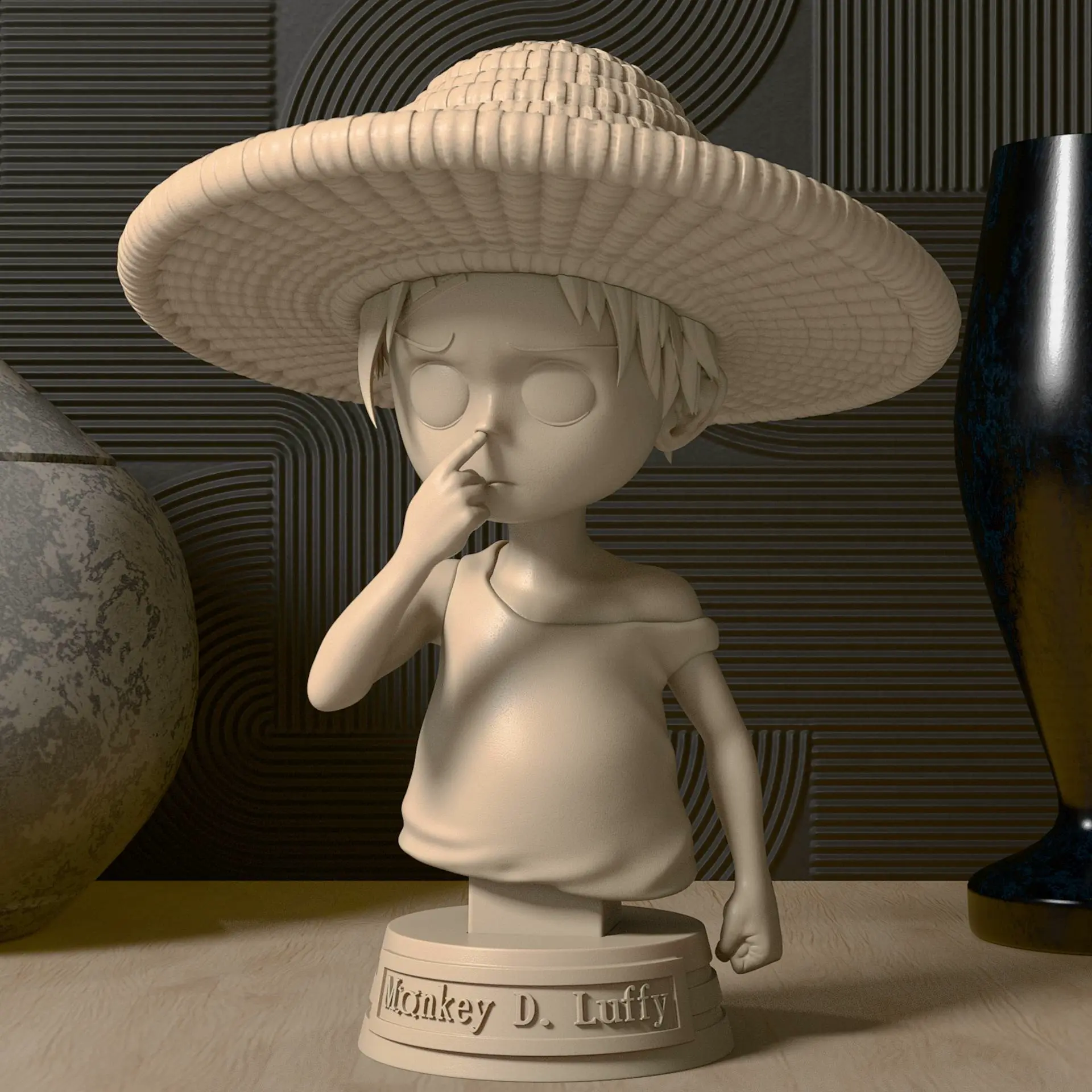 3D Printer Files | 3MF File | Luffy Kid Bust Fan Art | Creality Cloud