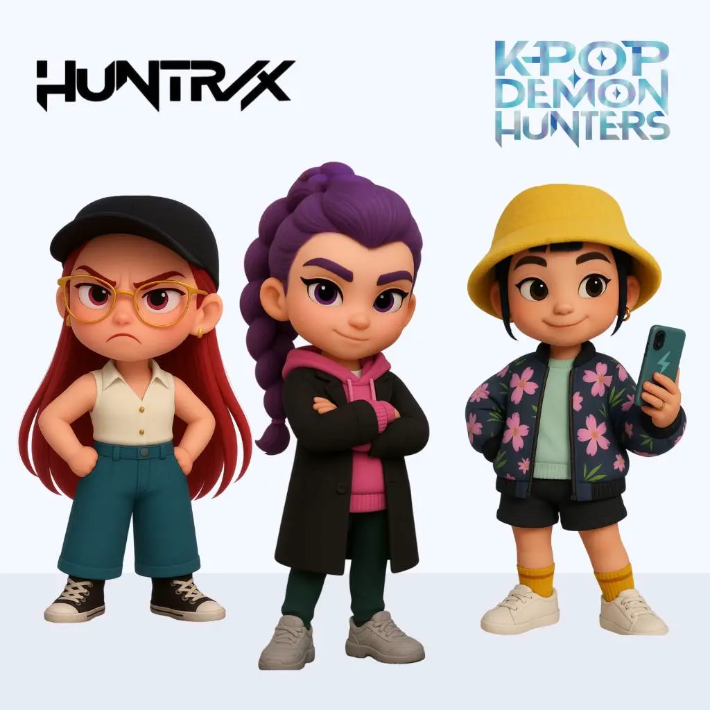 Sculptures & Artworks STL Download - Huntrix chibi kpop demon huntersby ...