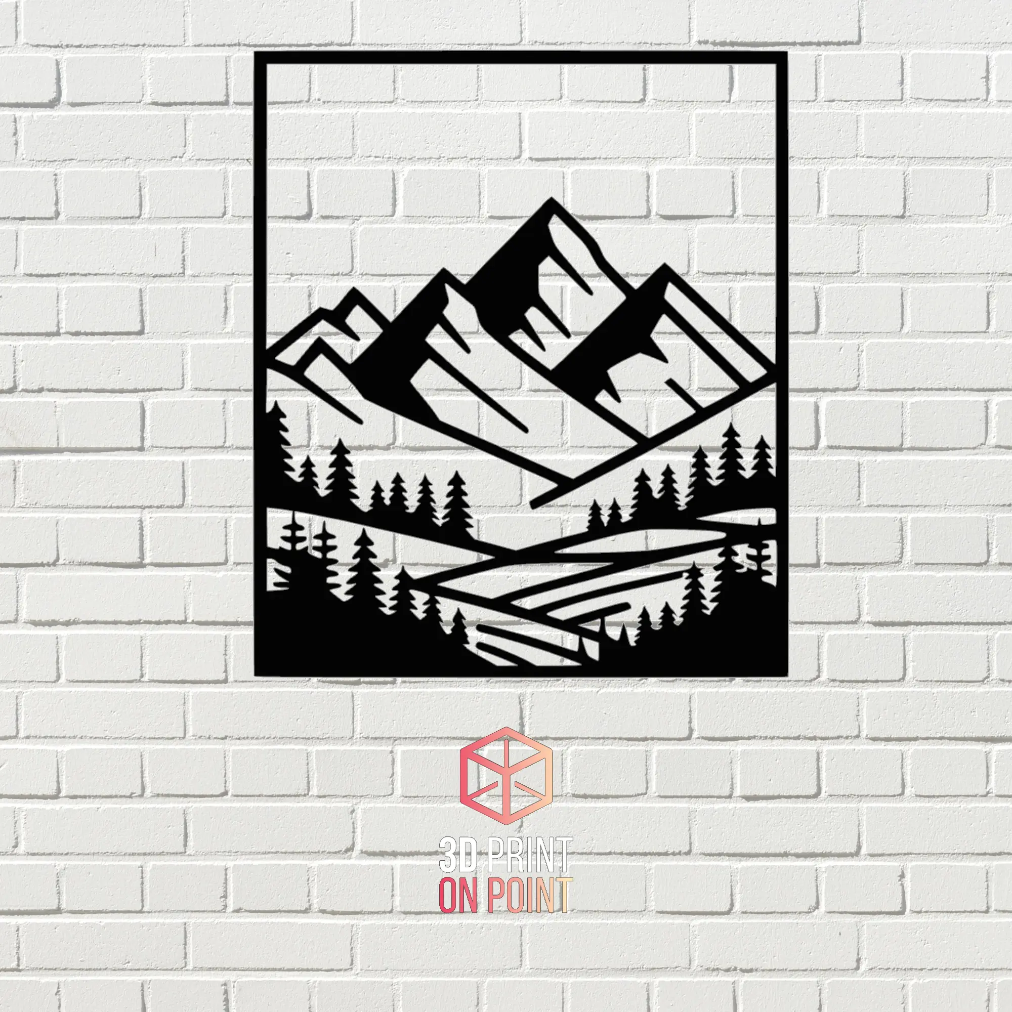 Free Digital Art STL Download - MOUNTAIN LANDSCAPE | 2D WALL ART #3by ...