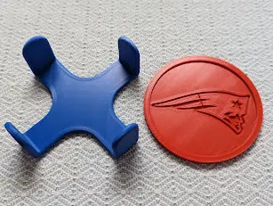 Lighting & Lamps STL Download - New England Patriots Coaster w/holder ...