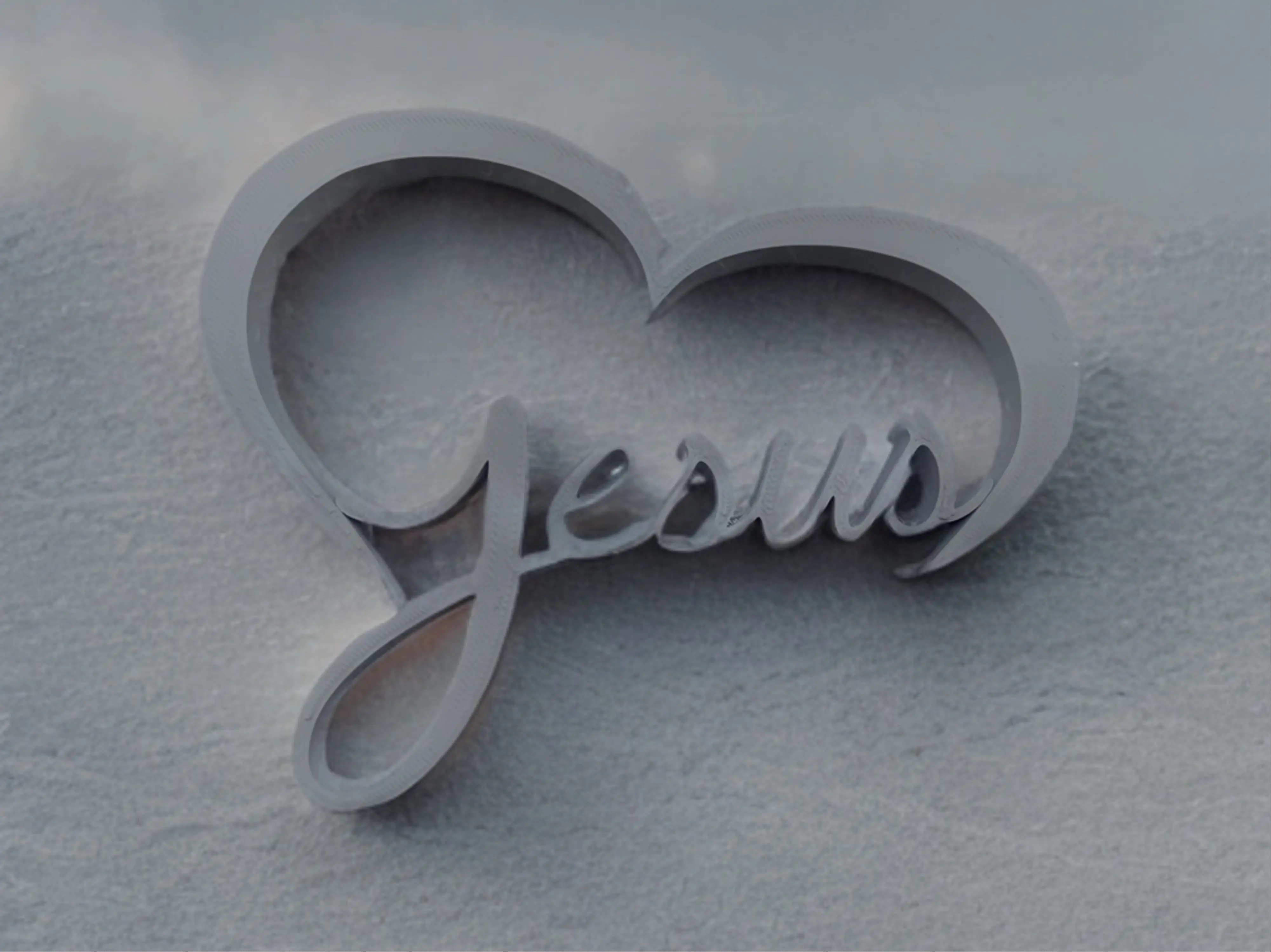 Home Decorations & Ornaments STL Download - LOVE Jesus by VOIGT3D