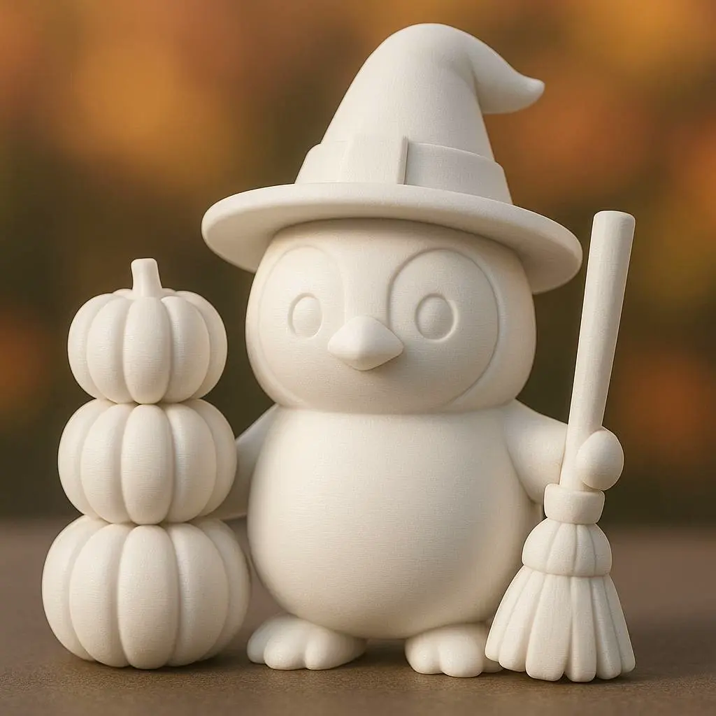 3D Printer Files | 3MF File | Chibi Penguin Pumkin Stacks | Creality Cloud