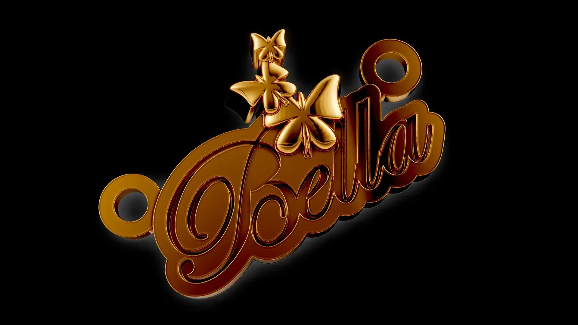 Jewelry & Accessories STL Download - Bella Name Pendantby Christina3d