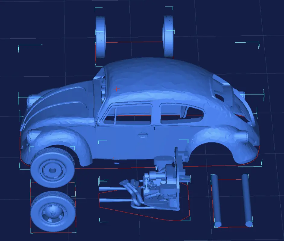 Vehicles & Machinery STL Download - VW beetleby 3Dpez