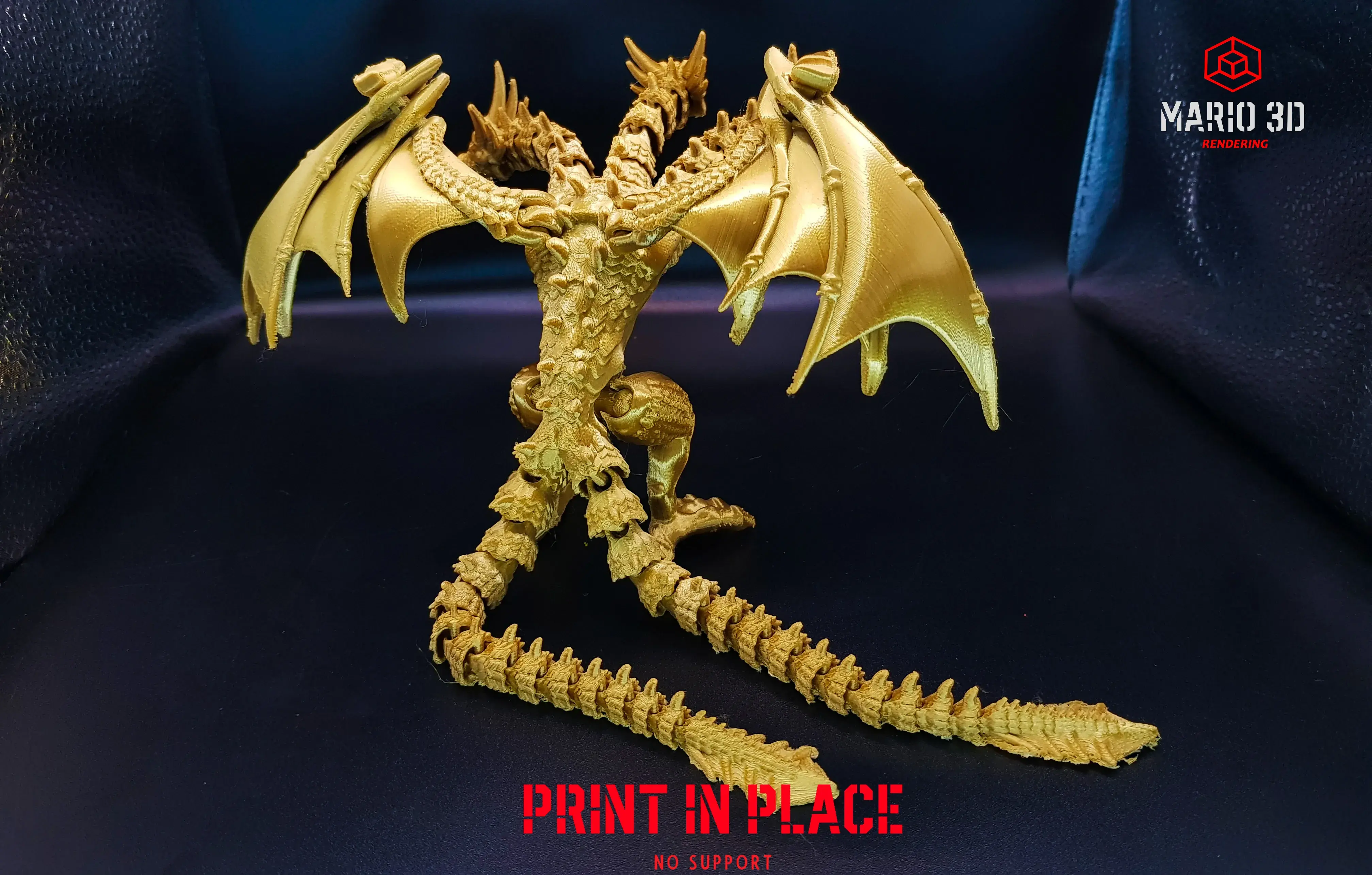 Characters & Creatures STL Download - king gidora flexiby mario_3d