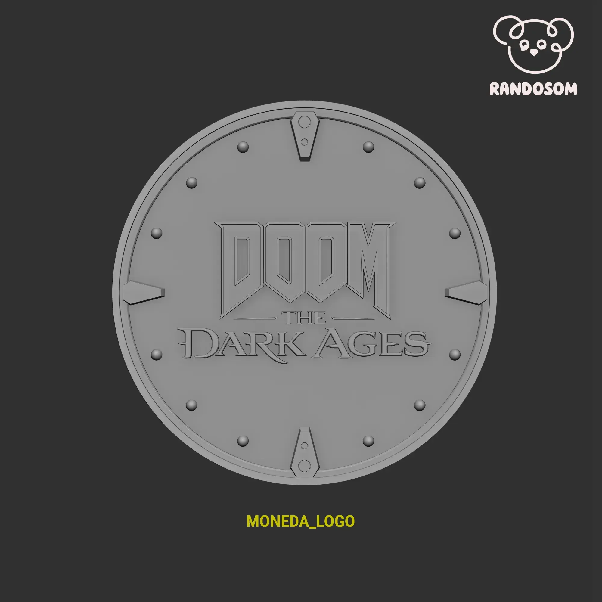 Badges & Coins STL Download - Doom The Dark Ages - Monedaby Randosom