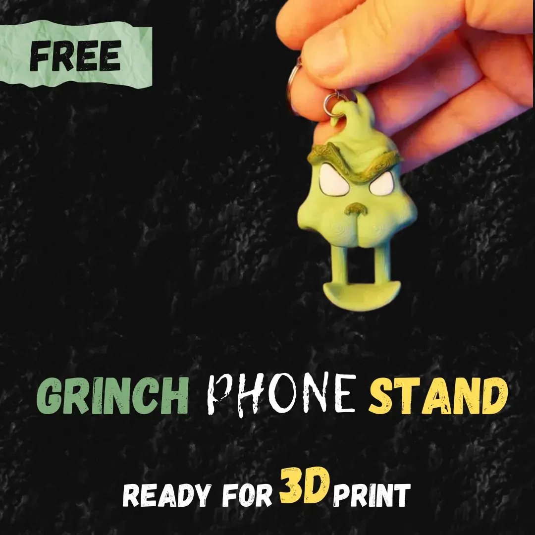 Tools & Spare Parts STL Download - 🎄 The grinch - Keychain Phone ...