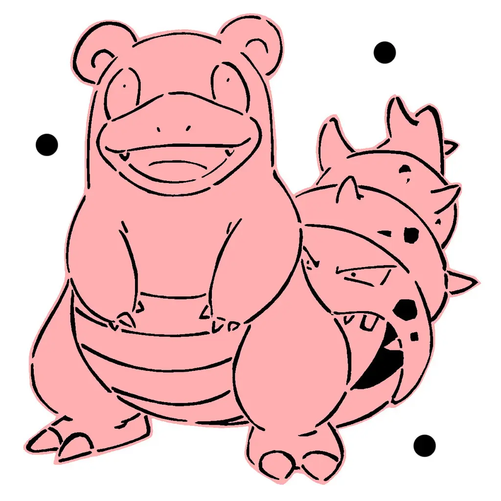 Free Digital Art STL Download - 080 Slowbro stencil + 2Dby SMT_M 🦊