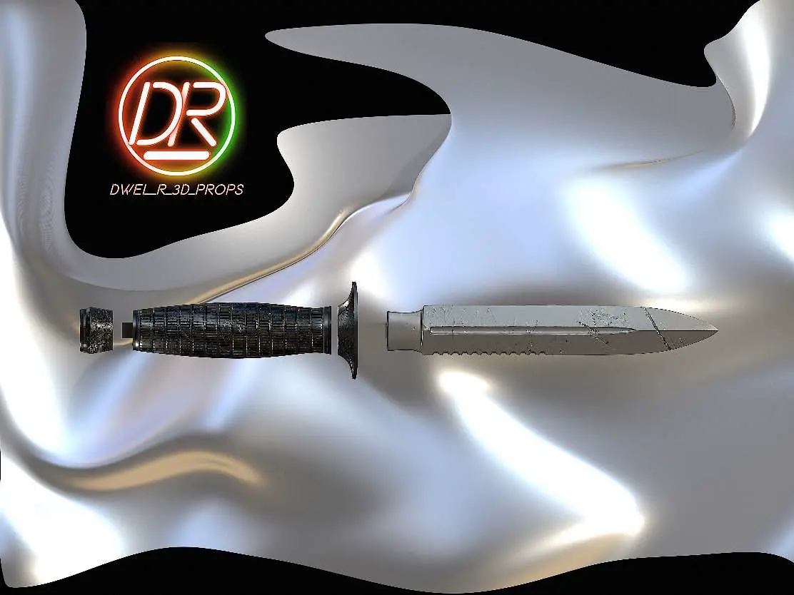 Props & Terrain STL Download - Baby Knife (Deadpool) by Dwel_R_3D_Props