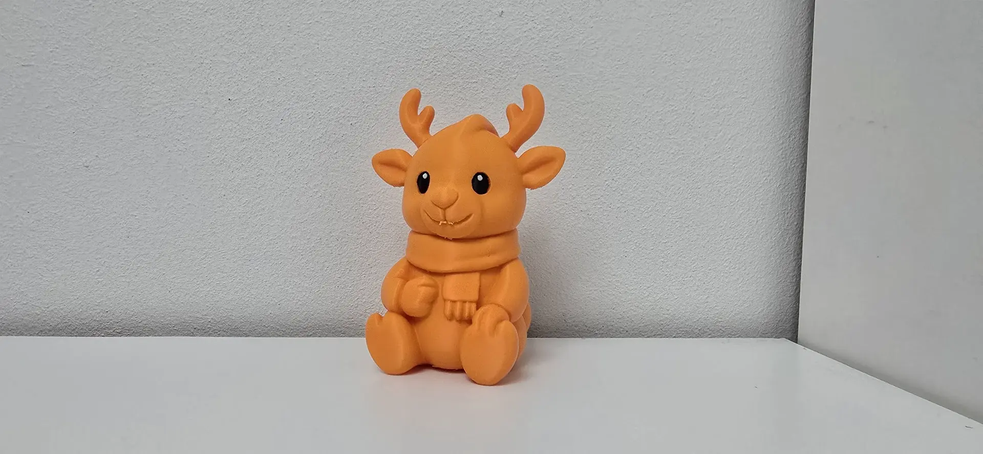 3D Printer Files | 3MF File | Sitting Reindeer with Cozy Scarf Holiday ...