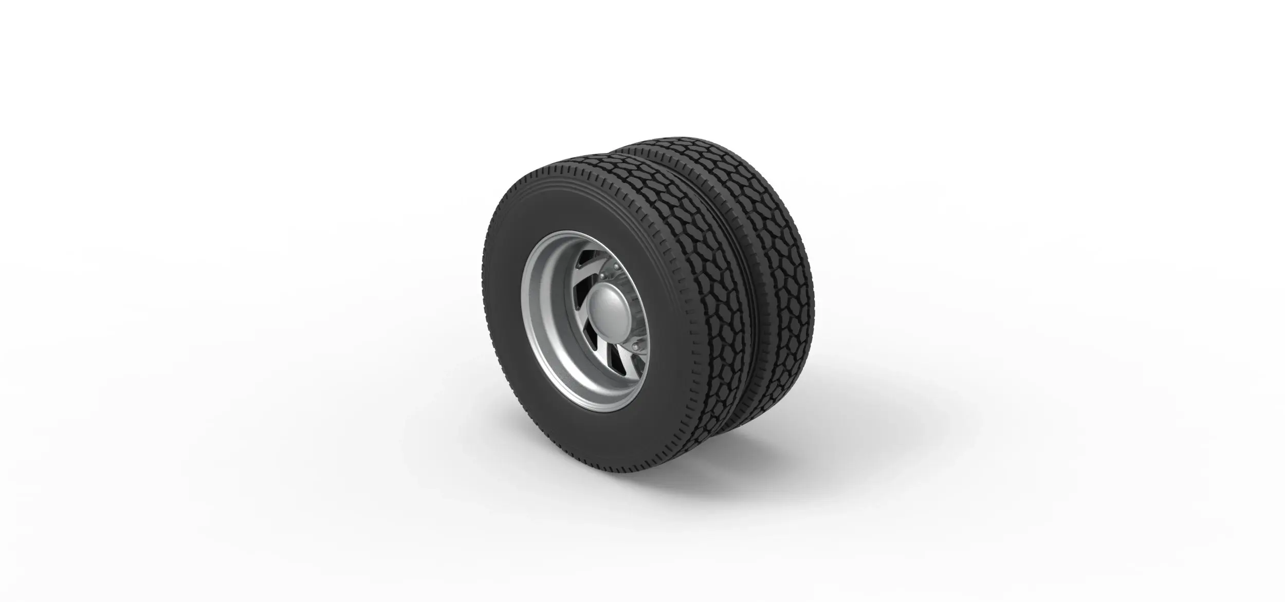 Vehicles & Machinery STL Download - Rear custom wheel of semi truck V24 ...