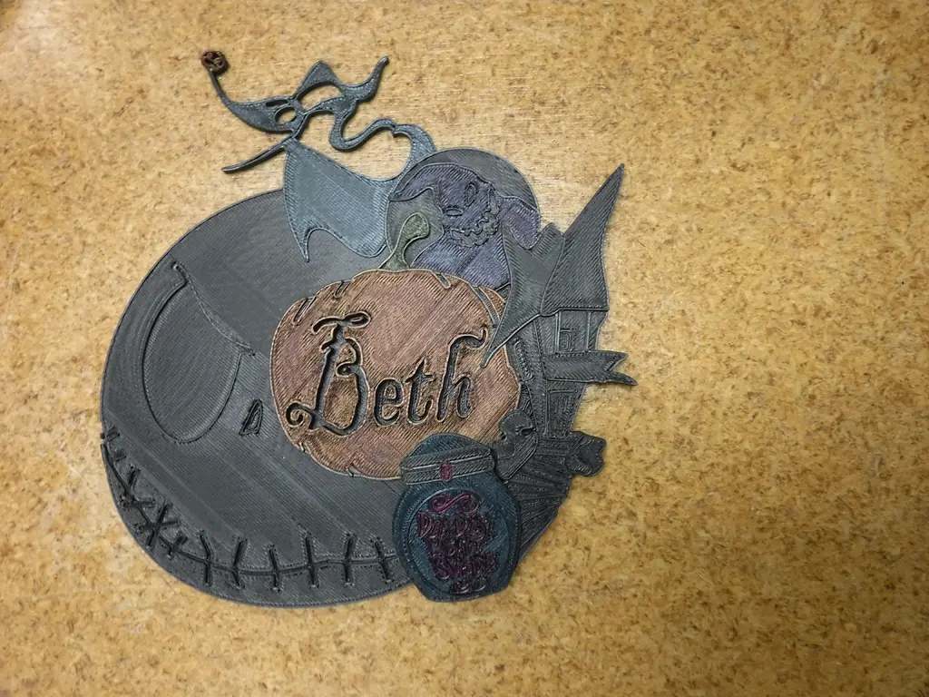 3D Printer Files | 3MF File | A Nightmare Before Xmas Name Tag ...