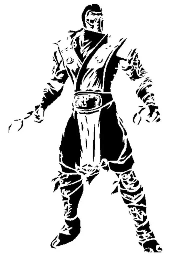 Free Characters & Creatures STL Download - MK Sub zero stencilby SMT_M 🦊