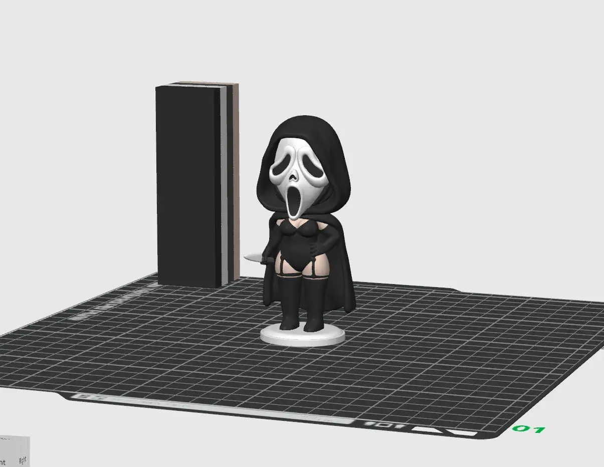 Characters & Creatures STL Download - Female Ghostface Figurineby ...