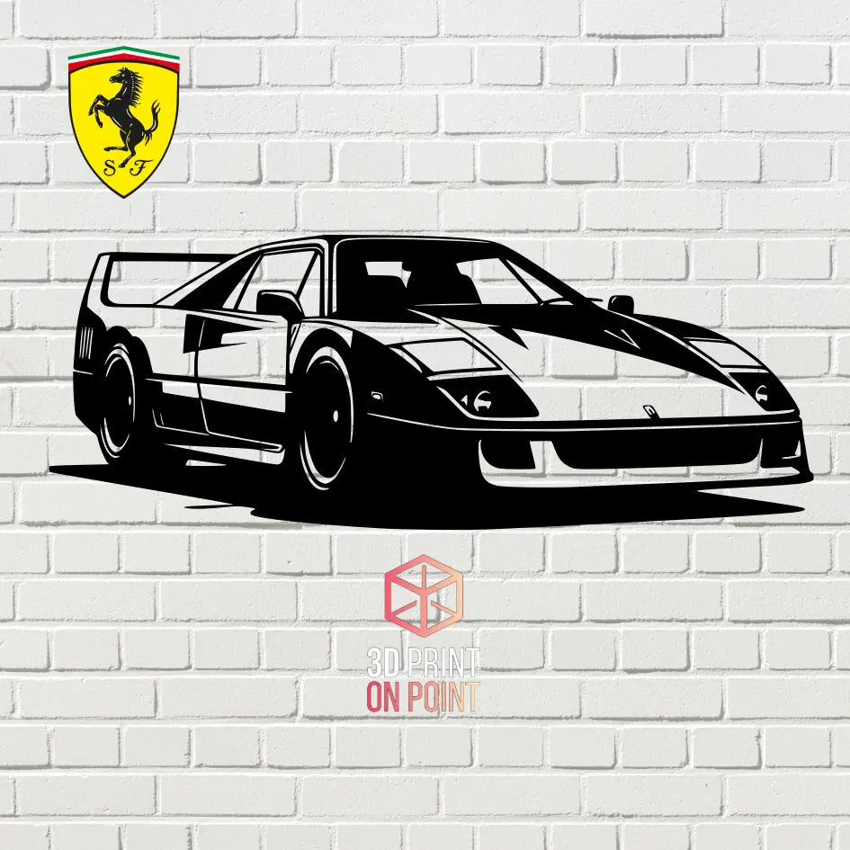 Free Industrial Design & Prototypes STL Download - FERRARI F40 - 2D ...
