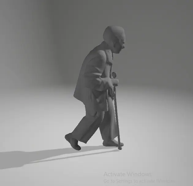 Characters & Creatures STL Download - Old Man Walking 01by xhobby1