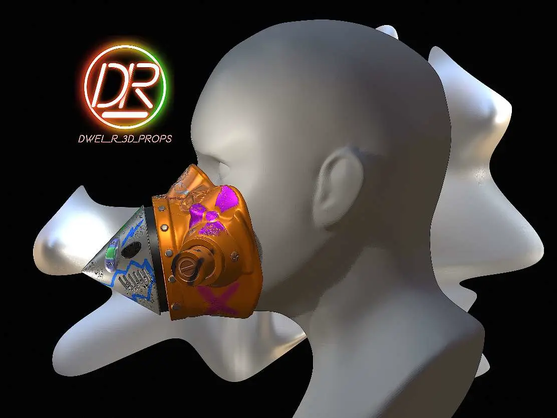 Cosplay STL Download - JINX Mask (Concept fan art)by Dwel_R_3D_Props