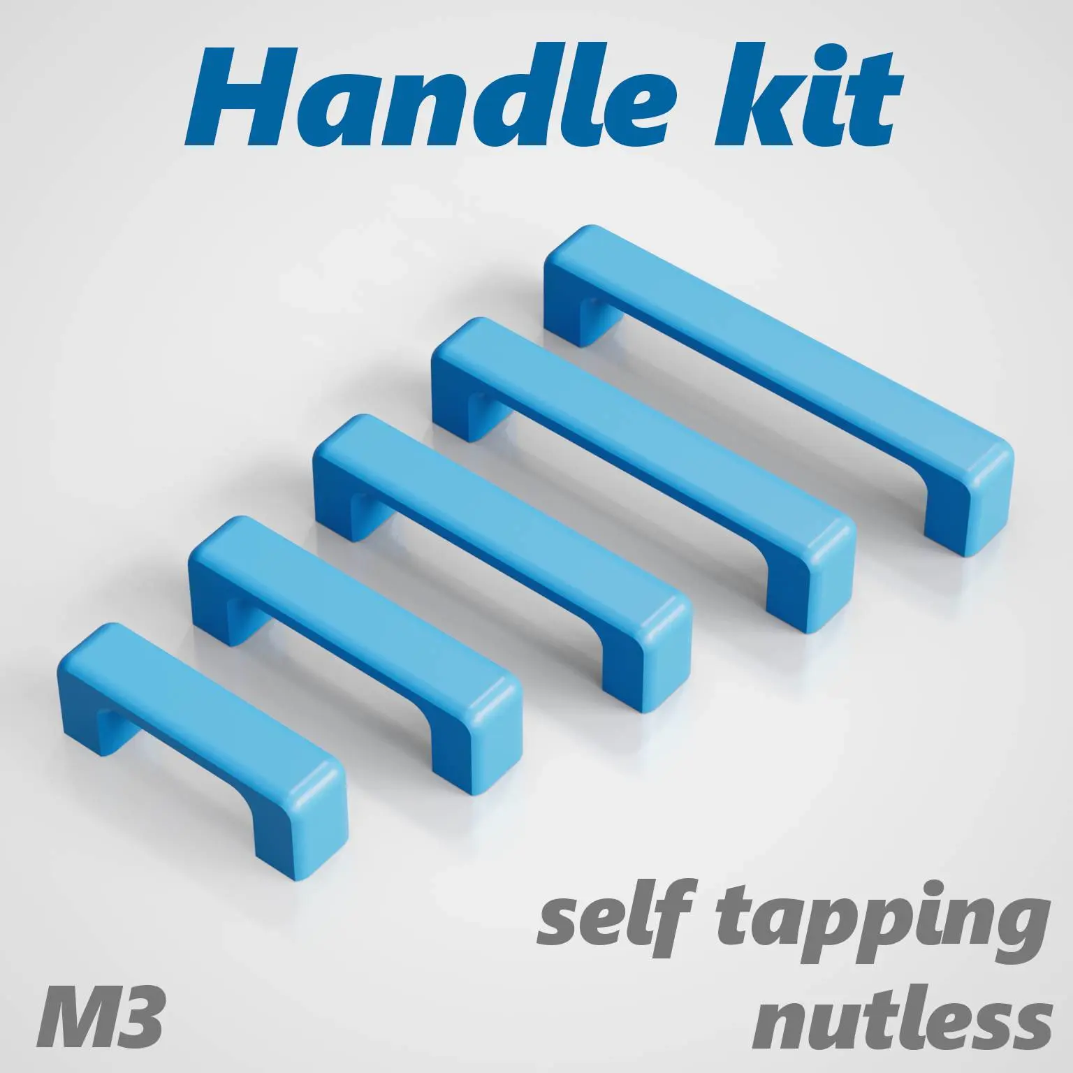 3D Printer Files | 3MF File | Handle Kit – M3 / Self Tapping (Nutless ...