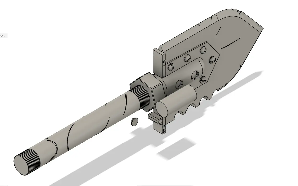 Brute Brainer MK III Latrine Shovel, Darktide | 3D models download ...